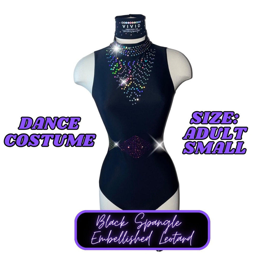 Spangle Embellished Dance Costume Leotard - Gem